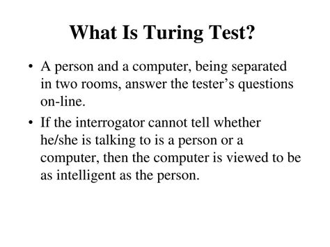 Ppt The Turing Test Powerpoint Presentation Free Download Id 6710450