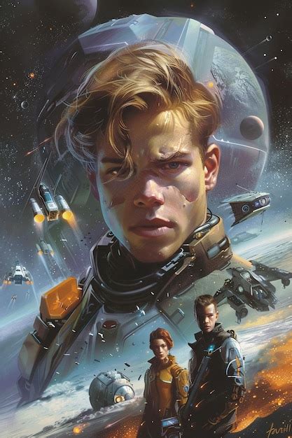 Spaceships And A Man In A Space Suit With A Spaceship In The Background Generative Ai Premium