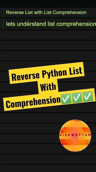 What Will You Do With Comprehension 🔥🔥🔥 Shorts Python Vishwottam Youtube