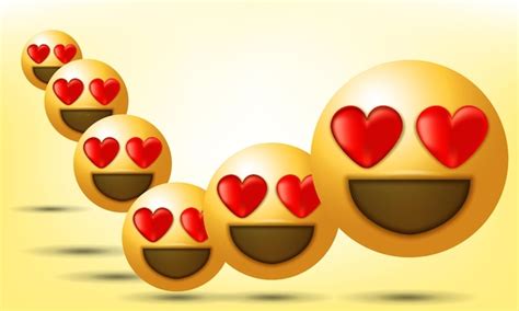 Набор реалистичных векторных иллюстраций смайликов Emoji Премиум векторы