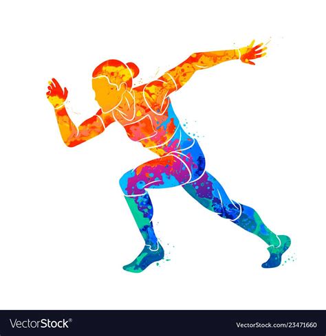 Abstract Of A Running Woman Short Distance Vector Image On Vectorstock Abstract Of A Running Woman Short Distance Vector Image On Vectorstock