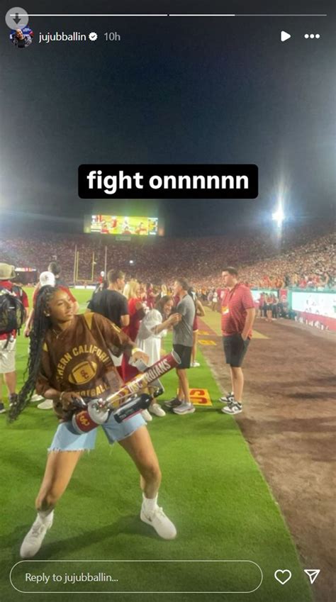 Photo Usc Star Juju Watkins Shows Up To Support The Trojans Football