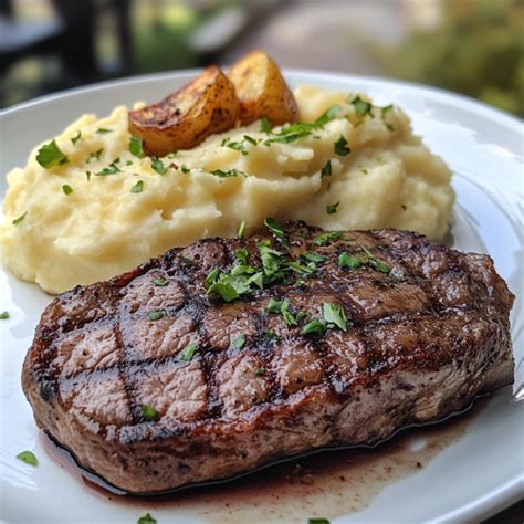 Beef Steak With Mashed Potatoes Ooohdelish