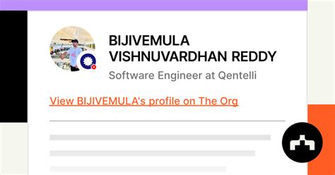 Bijivemula Vishnuvardhan Reddy Software Engineer At Qentelli The Org