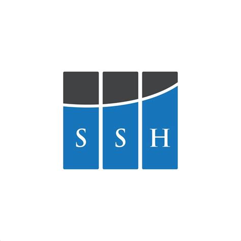 Ssh Letter Logo Design On White Background Ssh Creative Initials