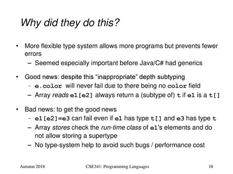 Cse341 Programming Languages Lecture 24 Subtyping Ppt Download