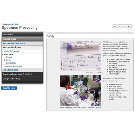Specimen Processing Tutorial On Cd Rom Working With Specimens