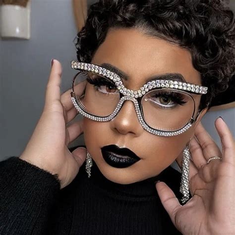 Rhinestone Glasses Etsy