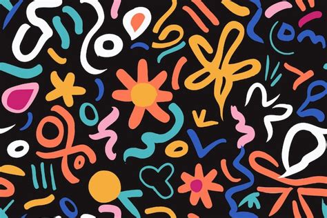 Natural Floral Leaves Shapes Seamless Pattern Rustic Color Cartoon Isolated Textile Print