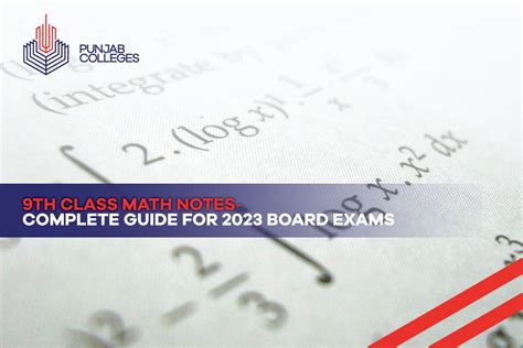9th Class Math Notes Complete Guide For 2023 Board Exams Punjab Colleges The Largest