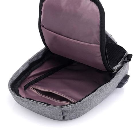 Mini Rucsac Antifurt Maxim 10″ Port Usb Extern Albastru Negru Bdshop