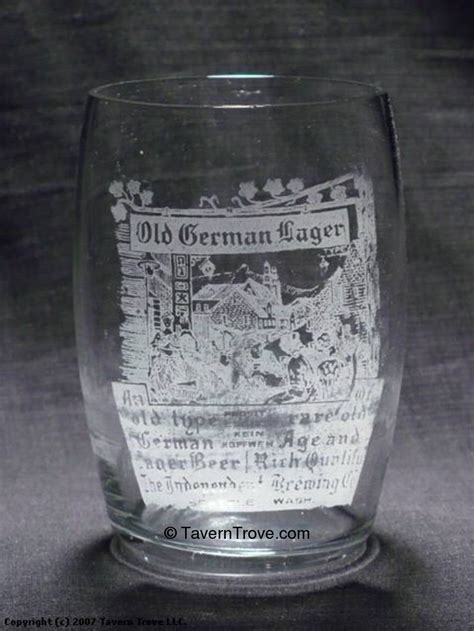 Item 33463 1905 Old German Lager Beer Etched Glass