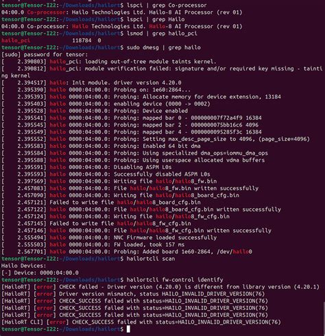 Mismatch Between Driver 4200 And Library 4201 General Hailo Community