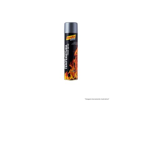 Tinta Spray Alta Temperatura 400ml Aluminio Mundial Prime Centro Elétrico