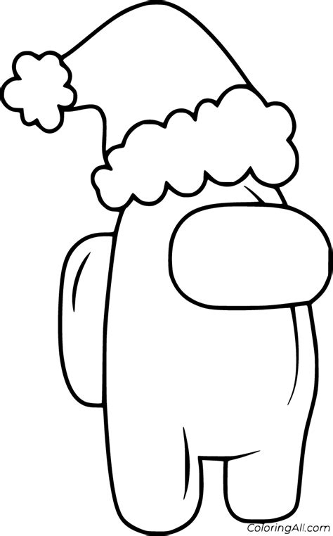 Among Us Coloring Pages With Hats Free