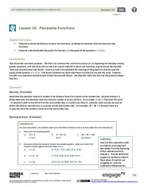 Piecewise Functions Lesson Plan For 9th 10th Grade Lesson Planet