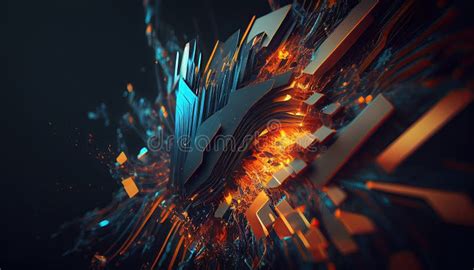 Abstract Technology Background Chip Circuit Cpu Motherboard Illustration Digital Backdrop