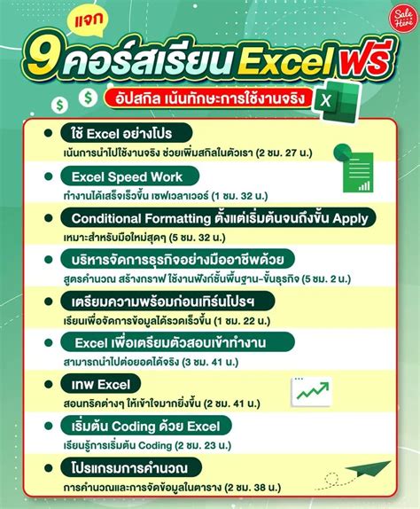 Sale Here อะไรลดเรารู้ On Twitter 📣 ใครอยากเรียนมาทางนี้ แจก 9คอร์สเรียนexcelฟรี อัปสกิล