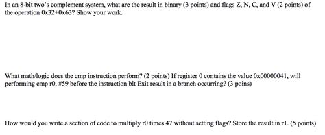 solved in an 8 bit two s complement system what are the