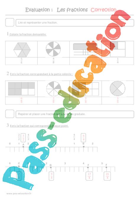 Fractions Droite Graduée Cm2 Evaluation Cycle 3 Pdf à Imprimer
