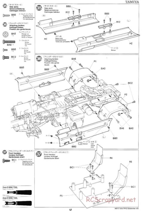Tamiya Volvo Fh12 Globetrotter 420 Tractor Truck Cutdown Manual