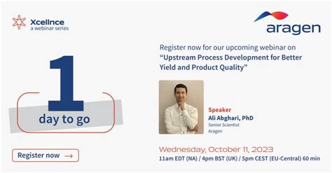 Join Our Webinar On Upstream Process Development Aragen Life Sciences Posted On The Topic