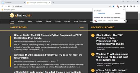 Chrome Google Is Adding A Permissions Tab To The Extensions Menu