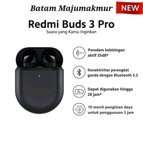 Jual Xiaomi Redmi Buds Pro Garansi Resmi Di Seller Batam Majumakmur Tiban Indah Kota Batam