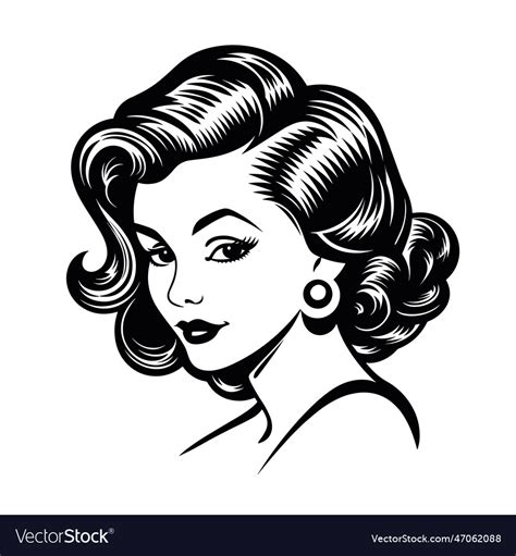 Vintage Hair Illustration