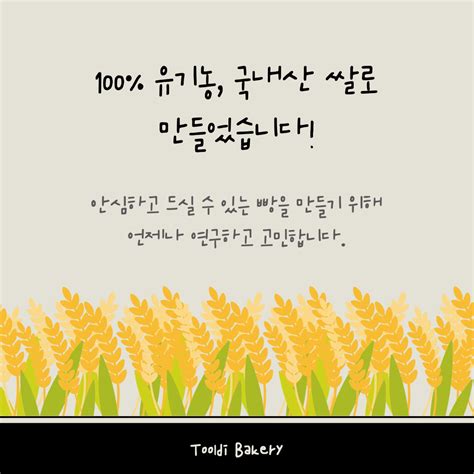 글루텐프리 빵 베이커리 광고 툴디tooldi