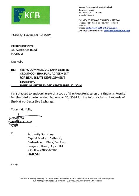 Ke Kcb Ir Q Study Materials JOSH KAMA PANY SECRETARY Monday November Bilali