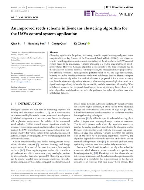 Pdf An Improved Seeds Scheme In K‐means Clustering Algorithm For The
