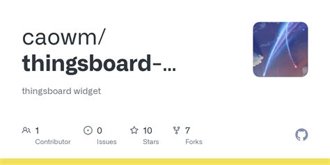 Github Caowmthingsboard Widget Thingsboard Widget