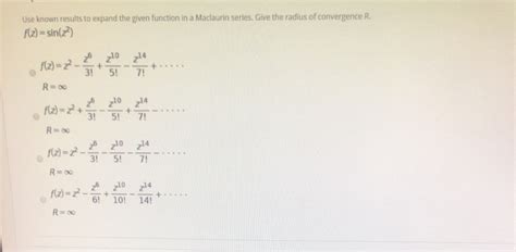 solved use known results to expand the given function in a