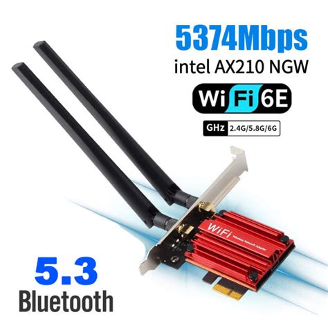 5374mbps Wifi6e Pcie Wifi Adapter Intel Ax210 Bluetooth 5 3 Wifi 6