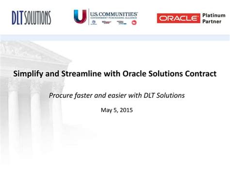 simplify and streamline with oracle solutions contract ppt