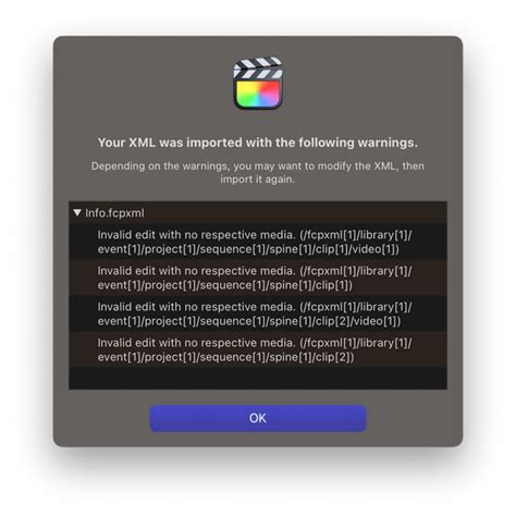 Davinci Resolve To Fcpx Using Xml I Keep Getting Invalid Edit With No