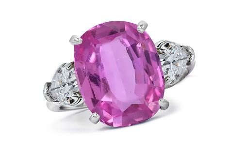 Blushing Pink Sapphire Floral Diamond Engagement Rings Custom Made Rings