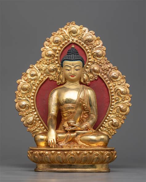 Copper Buddha Sculpture Himalayan Traditional Artwork