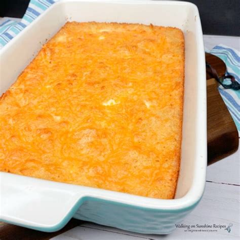 Cheesy Corn Pudding Casserole Recipe Walking On Sunshine Recipes