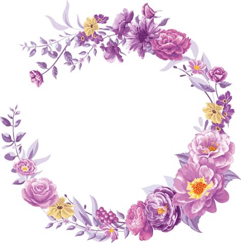 Flores Lila Circular Png Para Descargar Gratis