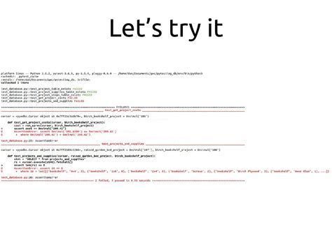 Database Testing With Pytest Speaker Deck