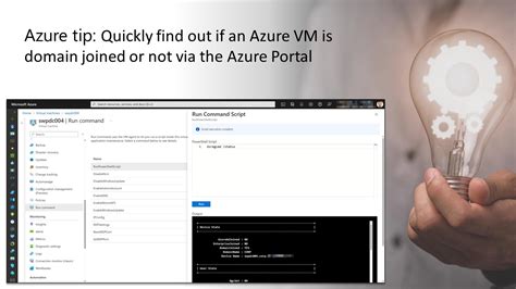 azure tip quickly find out if an azure vm is domain joined or not via