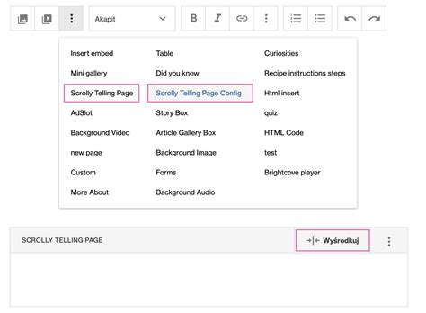 Create Scrollytelling — Story Editor Ring Publishing Help Documentation