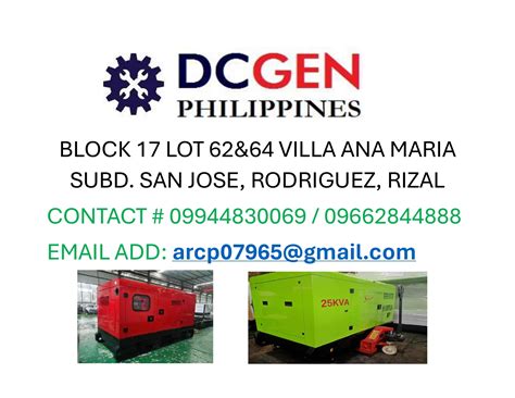 Dc Generator Philippines Rodriguez