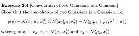 Solved Exercise 24 Convolution Of Two Gaussians Is A