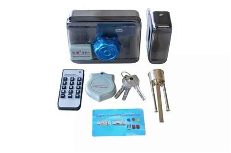 Jenix Rfid Card Access Based Electric Motorised Door Lock With Keys Outside Rfid Motorized Door