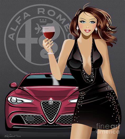 Alfa Giulia Girl Salute Digital Art By Rick Andreoli Pixels