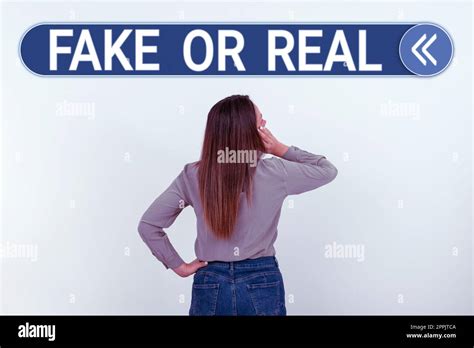 Writing Displaying Text Fake Or Real Business Concept Difference