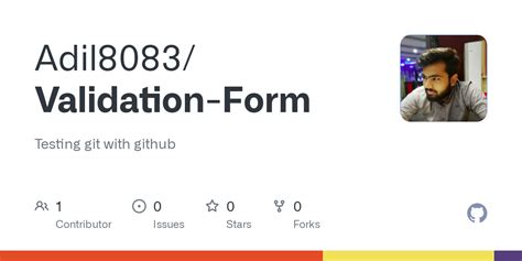 Github Adil8083validation Form Testing Git With Github